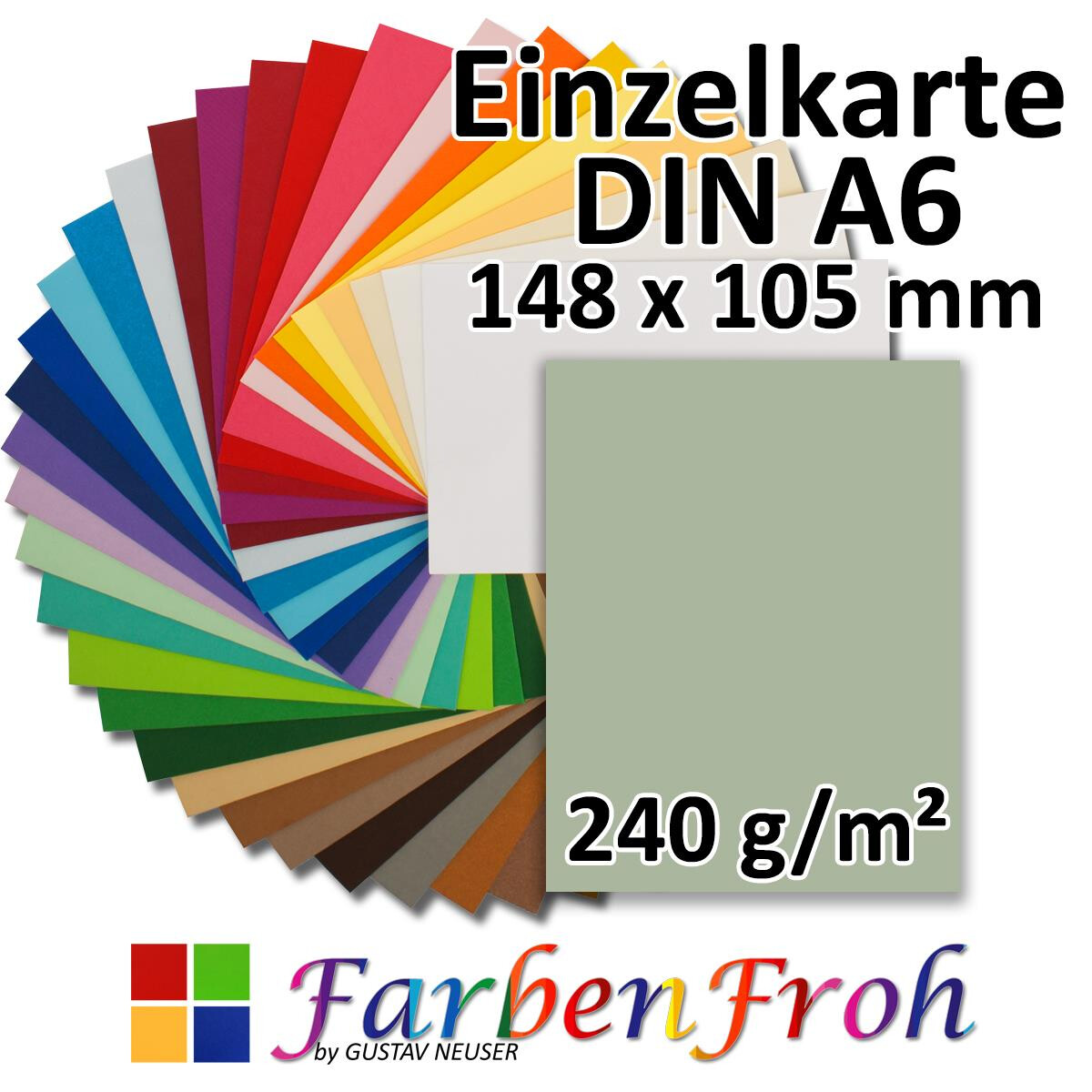 Einzel Karten DIN A6 10 5 X 14 8 Cm 240 G m Ton Papier Qualit 